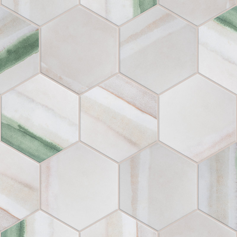 Merola Tile Matter Hex Canvas 8' x 9' Stone Look Wall & Floor Tile & Reviews | Perigold